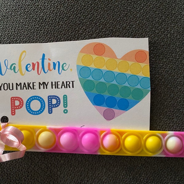 Pop It Valentine Card Printable - Pop It Valentine Printables - Pop It ...