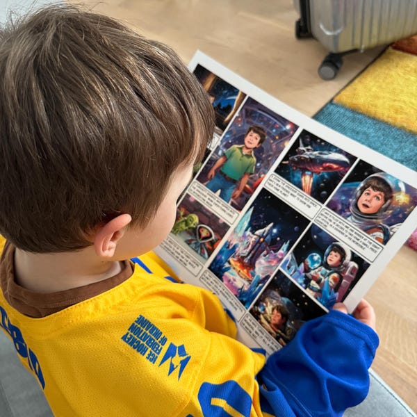 Personalized Adventure Story Poster, Custom Comic for Kids, Hanging ...