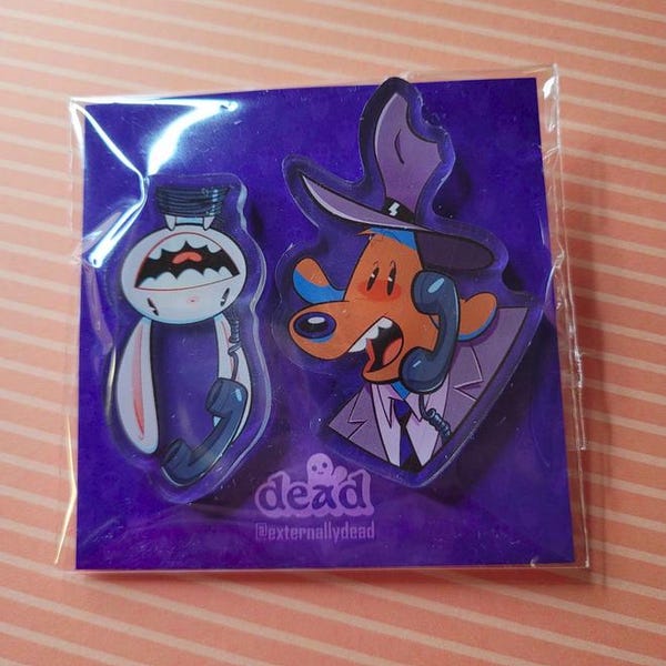 Sam and Max Telephone Acrylic Pin Set - Etsy