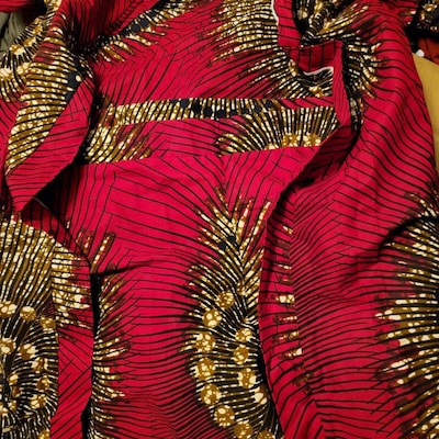 Red African Maxi Dress / African Dress / Ankara Maxi Dress / African ...