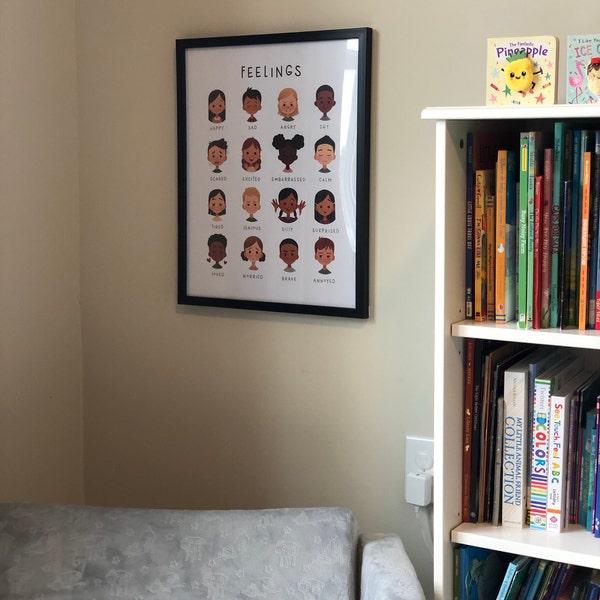 Feelings Poster, Emotions Chart, Classroom Decor, Montessori Homeschool ...