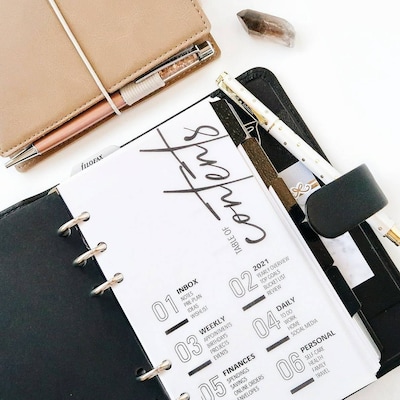 PERSONAL FILLABLE Table of Contents Bundle Fillable & Printable ...