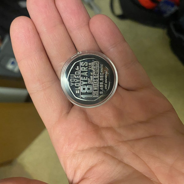 18th Birthday Silver Commemorative in Capsule. Gift/present ...