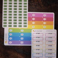 Daily Steps Tracker VERTICAL Planner Stickers Weekly Sidebar - Etsy