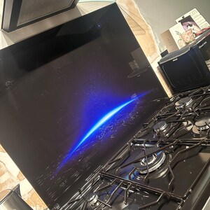 Kitchen Glass Splashback Toughened and Heat Resistant Tile Cooker Panel ...