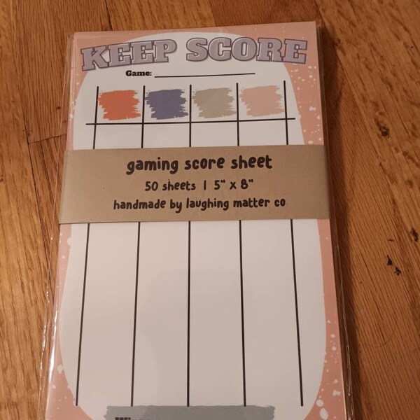Game Score Notepad, Keep Score - Etsy