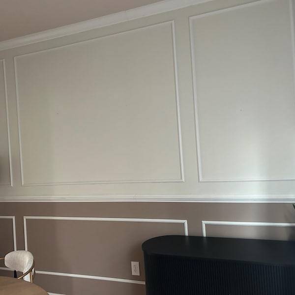 Wall Molding Kit - DIY Accent Wall Kit - Office Wainscoting Panels - 3 ...
