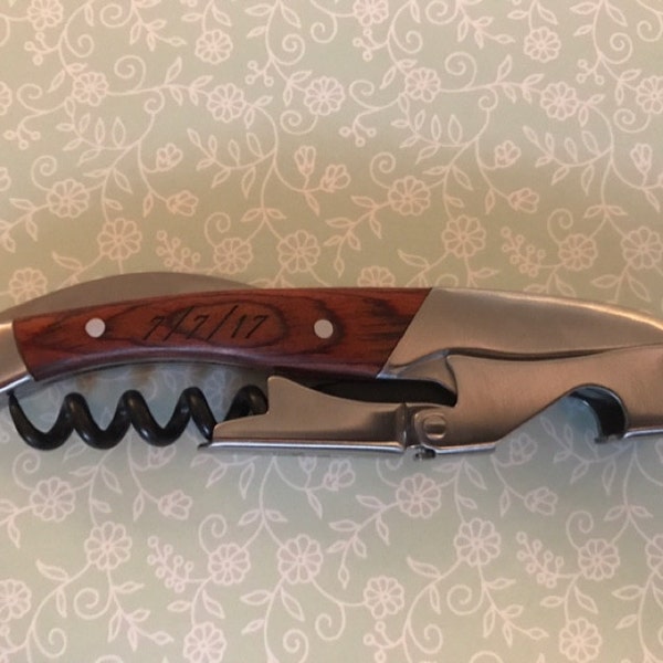 Personalized Wine Key Bottle Opener Custom Engrave Corkscrew Best Gift ...