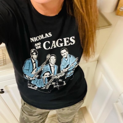 Nicolas Cage Band Shirt ORIGINAL Black Shirt / Face off Edition, Hand ...