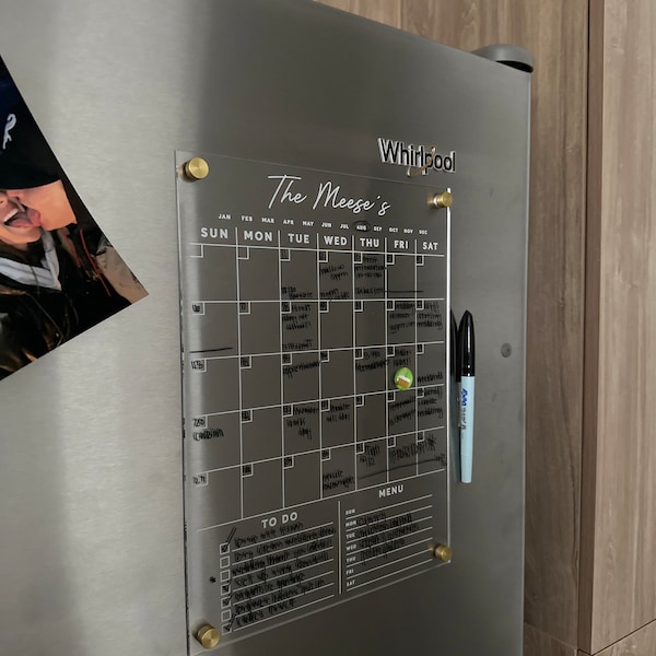 Elegant Custom Family Fridge Calendar | Modern Kitchen Organization ...