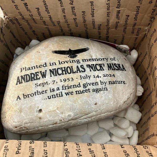 10in Grandma Garden Rock 3in Name Stones Kids Custom to Order Carved ...