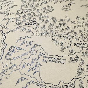 Map of Redwall: Aged, Handmade, Hand Drawn, Authentic Gift, Fantasy Art ...