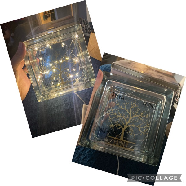 Heart Light up Glass Block - Etsy