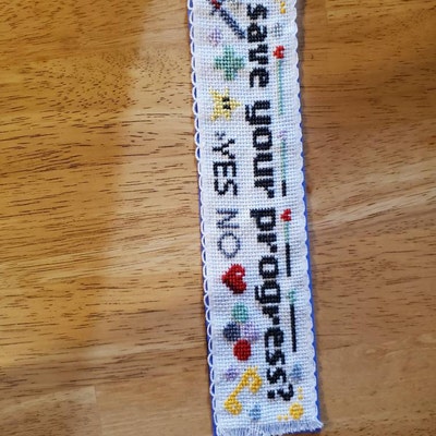 Bookmark Cross Stitch Pattern PDF Save Your Progress Gamer Gift Classic ...
