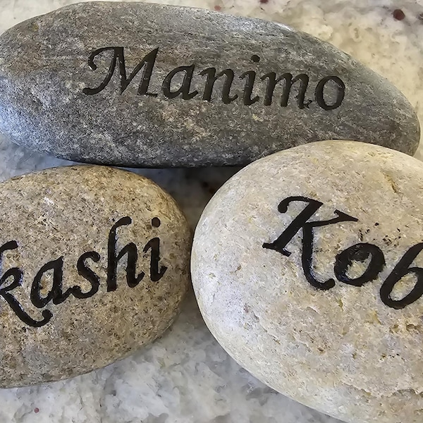 Engraved Inspirational Stones Mothers Day Stone, Carved Stone, Namesake ...