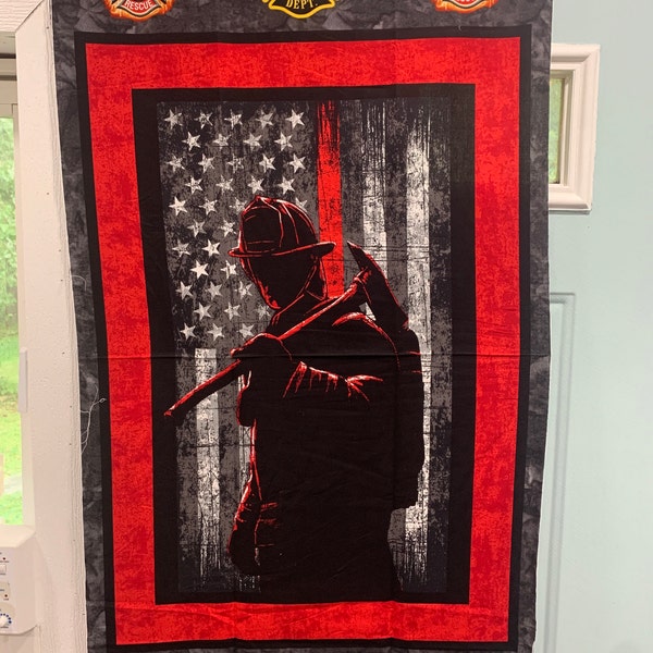 23.5" X 43" Panel Firefighters Fireman Firefighting Fire Station Flag ...