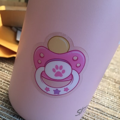 Cute Light Pink Pacifer Sticker CLEAR Transparent Babyfur AB/DL - Etsy