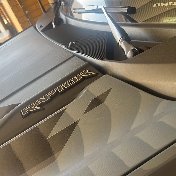 2022-2025 Ford Bronco Raptor Hood Cowl Overlay - Comes in Pair Vinyl ...