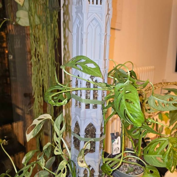 Gothic Tower Stackable Moss Pole Stls for 3D Printing, Plant Totem ...