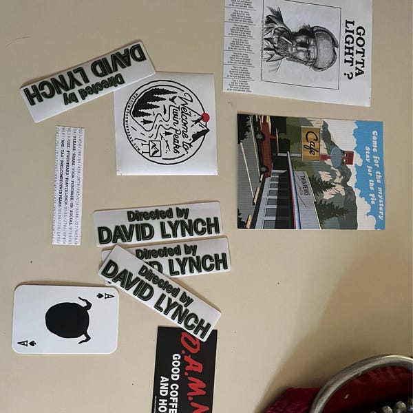 DIRECTED by DAVID LYNCH Stickers 5-pack + Twin Peaks Postcard (free ...