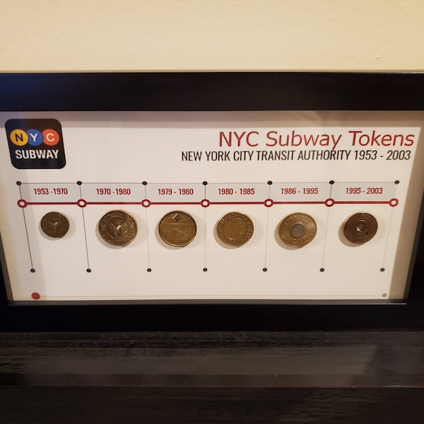 Complete Set of 6 NYC Subway Tokens NYCTA MTA New York City Transit ...