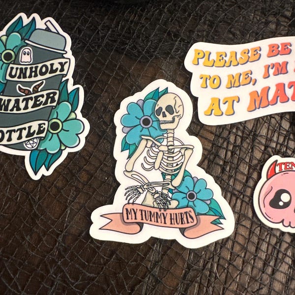 Unclench Your Jaw Matte Glare Free Sticker | Anxious Sticker | Jawbone ...