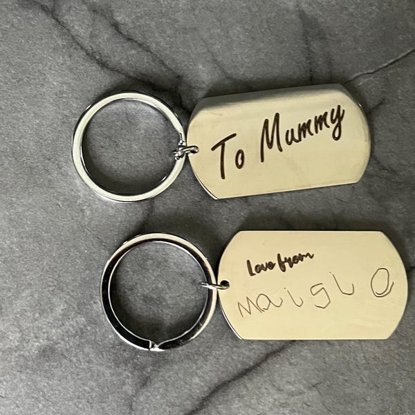 Engraved Photo Keyring - Stainless Steel, Lasered - Etsy
