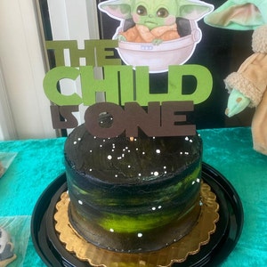 Baby Alien Birthday Cake Topper Alien Birthday the Child is One Topper ...
