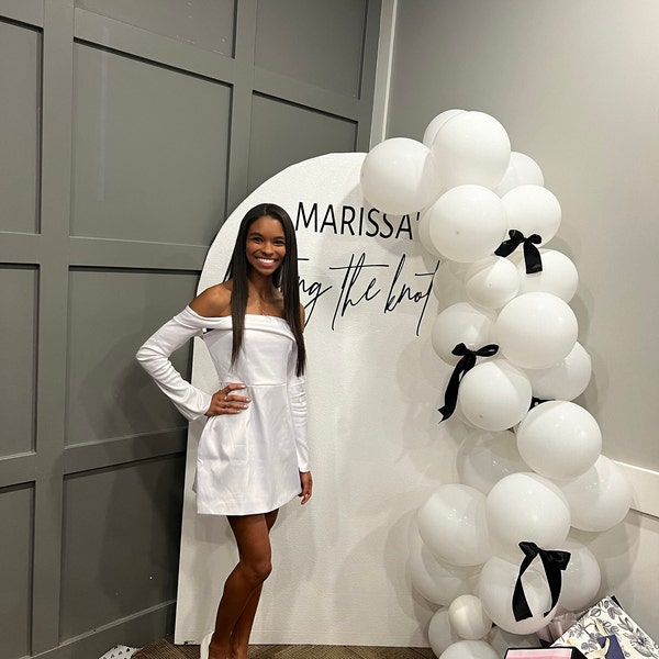 The Future Mrs Vinyl | Personalized Bridal Shower Backdrop for ...