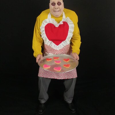 Uncle Fester Inspired Addams Family Values Kitch Heart Apron Halloween ...