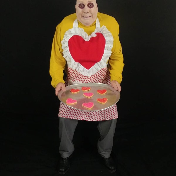 Uncle Fester Inspired Addams Family Values Kitch Heart Apron Halloween ...