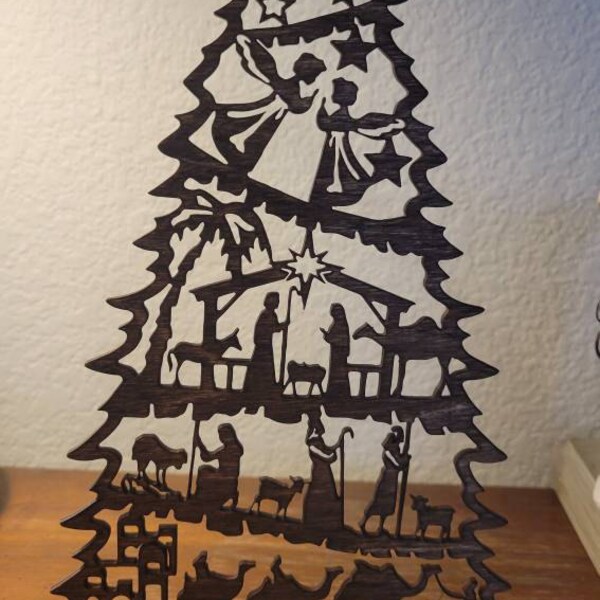 Nativity Scene Standing Tree - Etsy