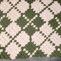 Gingham / Check Corner to Corner, C2C, Blanket Crochet Pattern, 2 Patterns in One (gingham ...