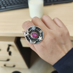 Aura Opal Magic Stackable Ring - Etsy