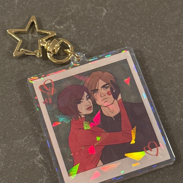 Leon Kennedy and Ada Wong valentine's Day Square Art Print - Etsy