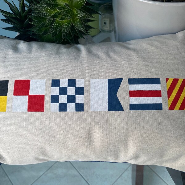 Custom Nautical Flag Pillow - Etsy