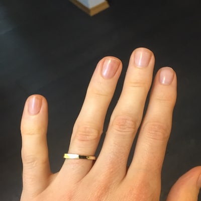 14K / 18K Solid Gold Square Wedding Ring, Geometric Wedding Band Ring ...