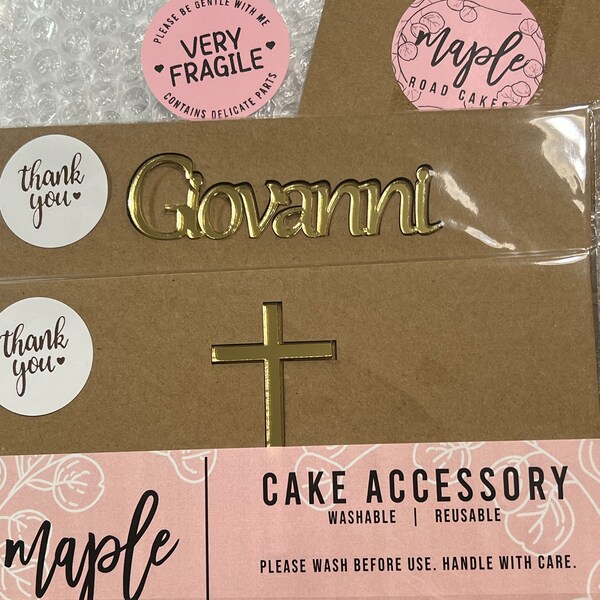 Non Cursive-acrylic Custom Cake Name Tags , Cake Charms, Place Cards ...