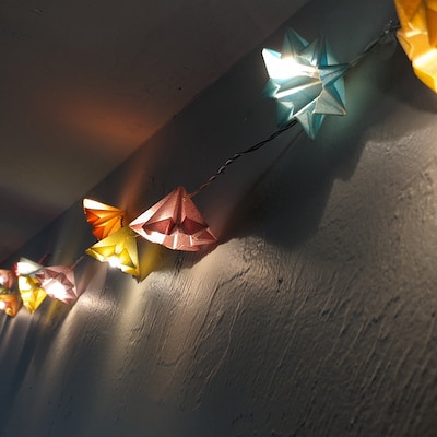 Origami Paper Lantern LED Fairylights - Etsy