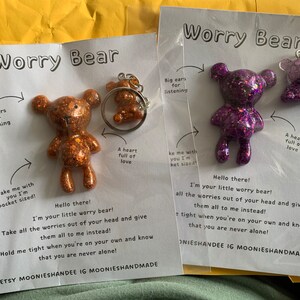 Worry Bear, Anxiety Relief Gift, Pocket Hug, Stress Relief Gift for Her ...