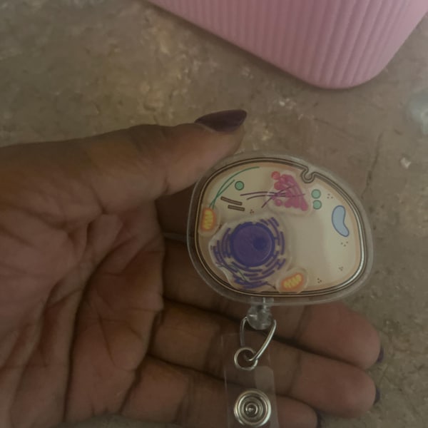 Cell Biology Badge Reel Lab Tech Badge Microbiology Laboratory STEM ...