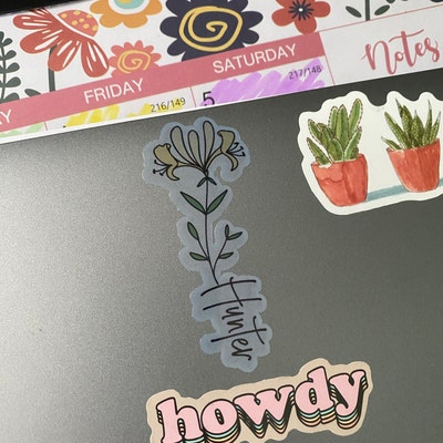 Laptop Name Stickers, Cute Name Stickers, Tumbler Name Sticker, Rainbow ...