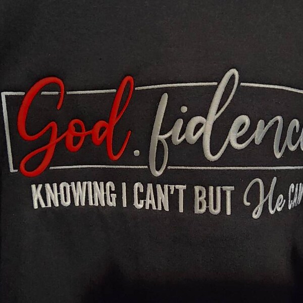 Godfidence Embroidery Design, 8 Sizes, Instant Download - Etsy