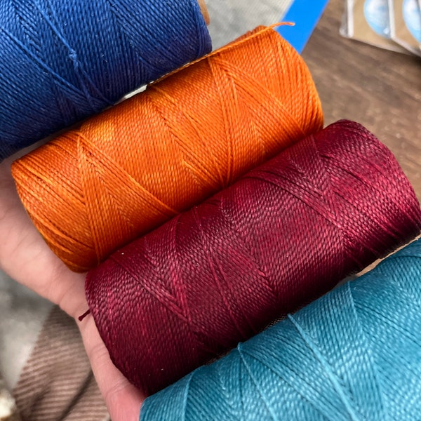 Purple Waxed Cord - Macrame Cord - Waxed Polyester Thread - Set of 5 ...