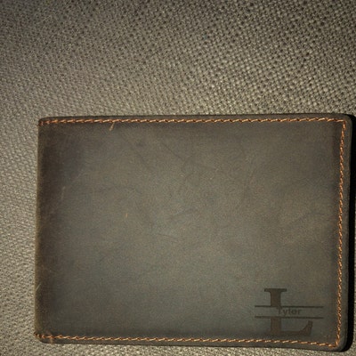 Mens Wallet Personalized Wallet Monogrammed Wallet Engraved Wallet ...
