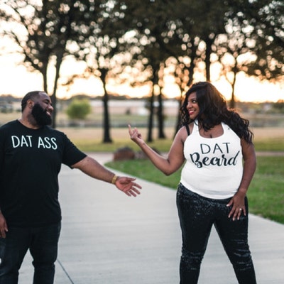 Couples Shirts, Dat Ass Dat Beard, I Like His Beard I Like Her Butt Shirts, Couple's Matching T ...