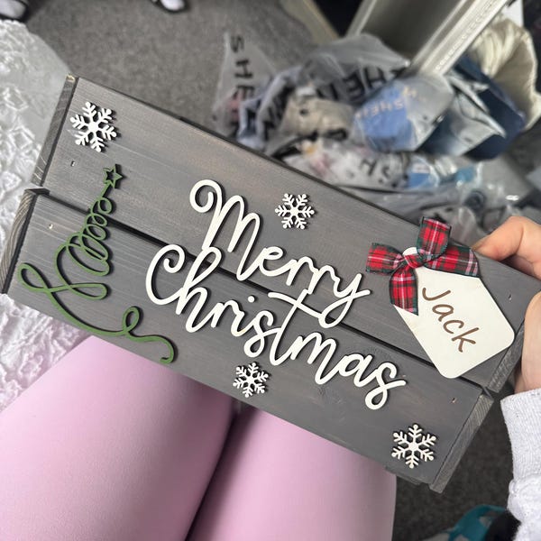Personalised Christmas Box, Christmas Hamper Crate, Christmas Box ...