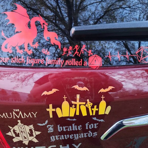 Goth Car Decal | Goth Car Decor | Goth Car Accessories | Spooky Season ...