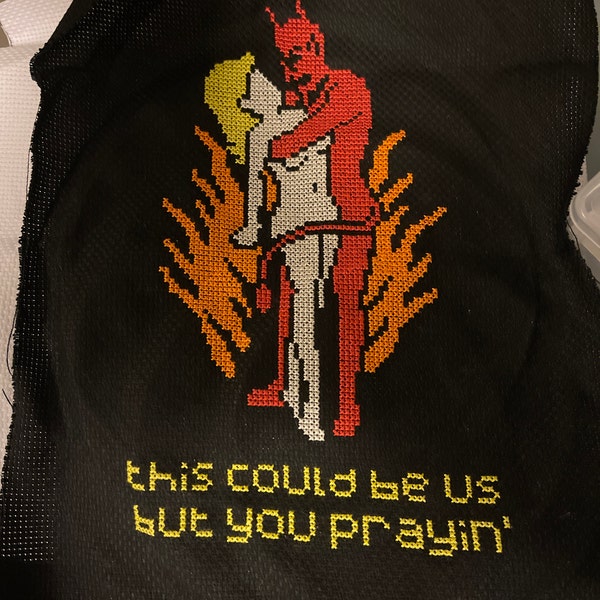 This Could Be Us, but You Prayin' Devil Cross Stitch Pattern Satan ...