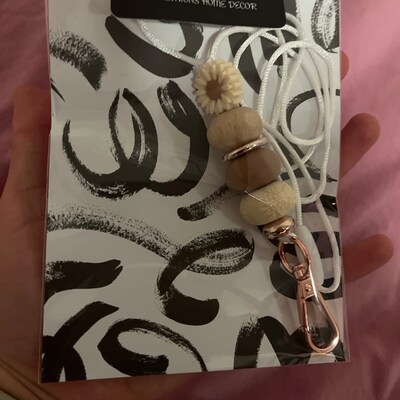 Sage Floral Arch Keychain Keys Accessories Silicone Beaded Keychain ...